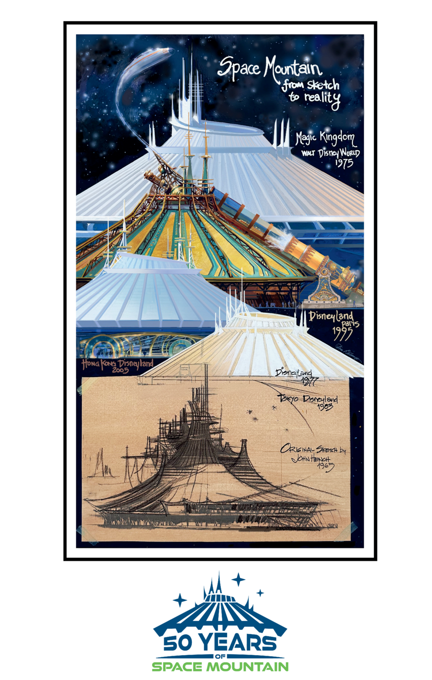 Space Mountain 50th Anniversary Poster Print – Carousel of Products